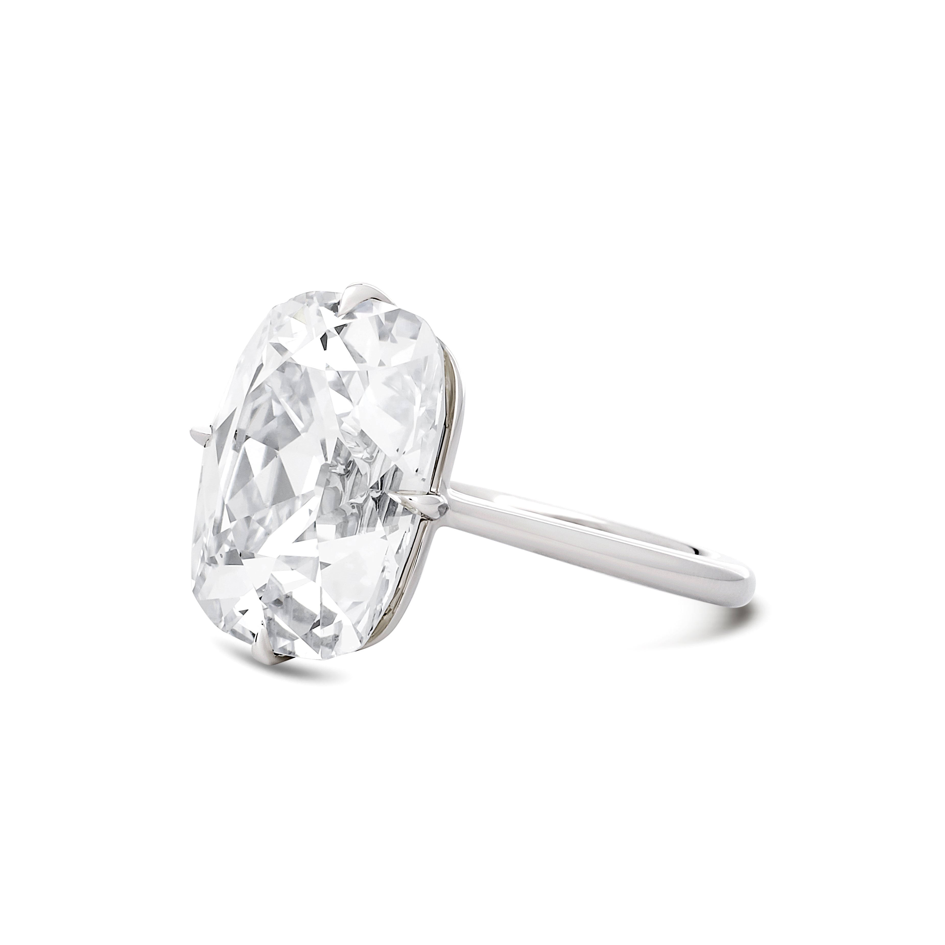 Cushion Cut Diamond Solitaire Compass Prong Ring – David Rovinsky Fine ...